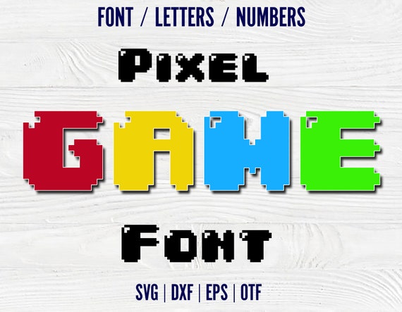 Gamer Svg Letters Pixel Letters Cricut Gamer Font Otf Video - Etsy