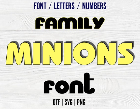 Minion Font Font OTF Minions Letters SVG Cricut Cut Minions - Etsy ...