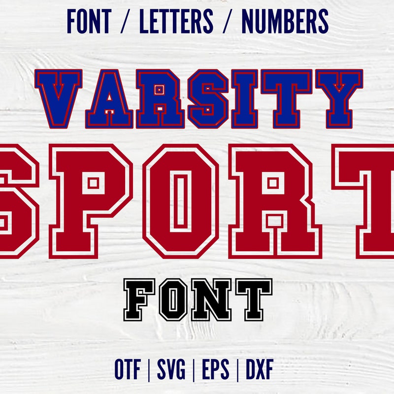 Varsity Font - Etsy