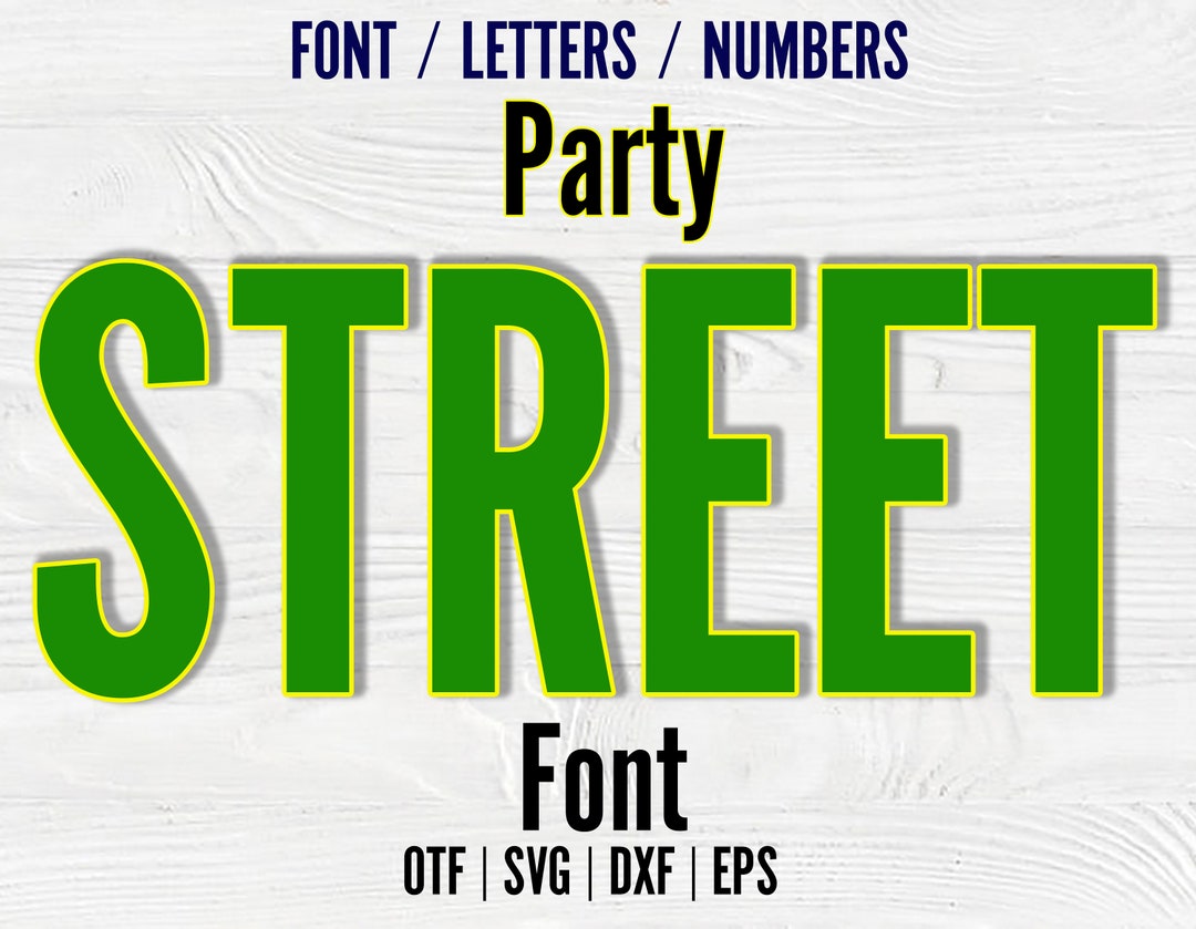Street Font Otf Street Letters SVG Cricut Street SVG Alphabet Letters ...