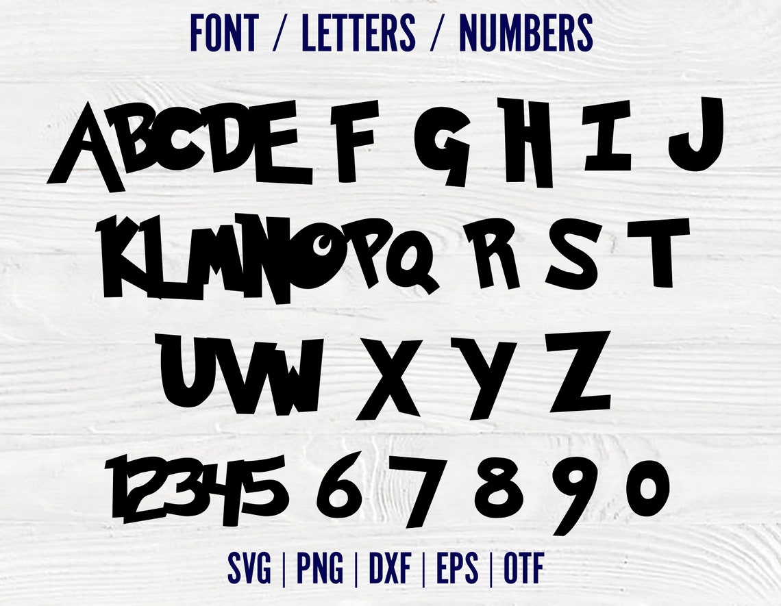 Pokemon Svg Letters Cricut Pokemon Font Otf Pokemon Letters - Etsy