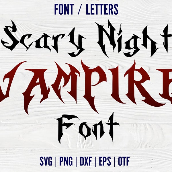 Vampire Font - Etsy