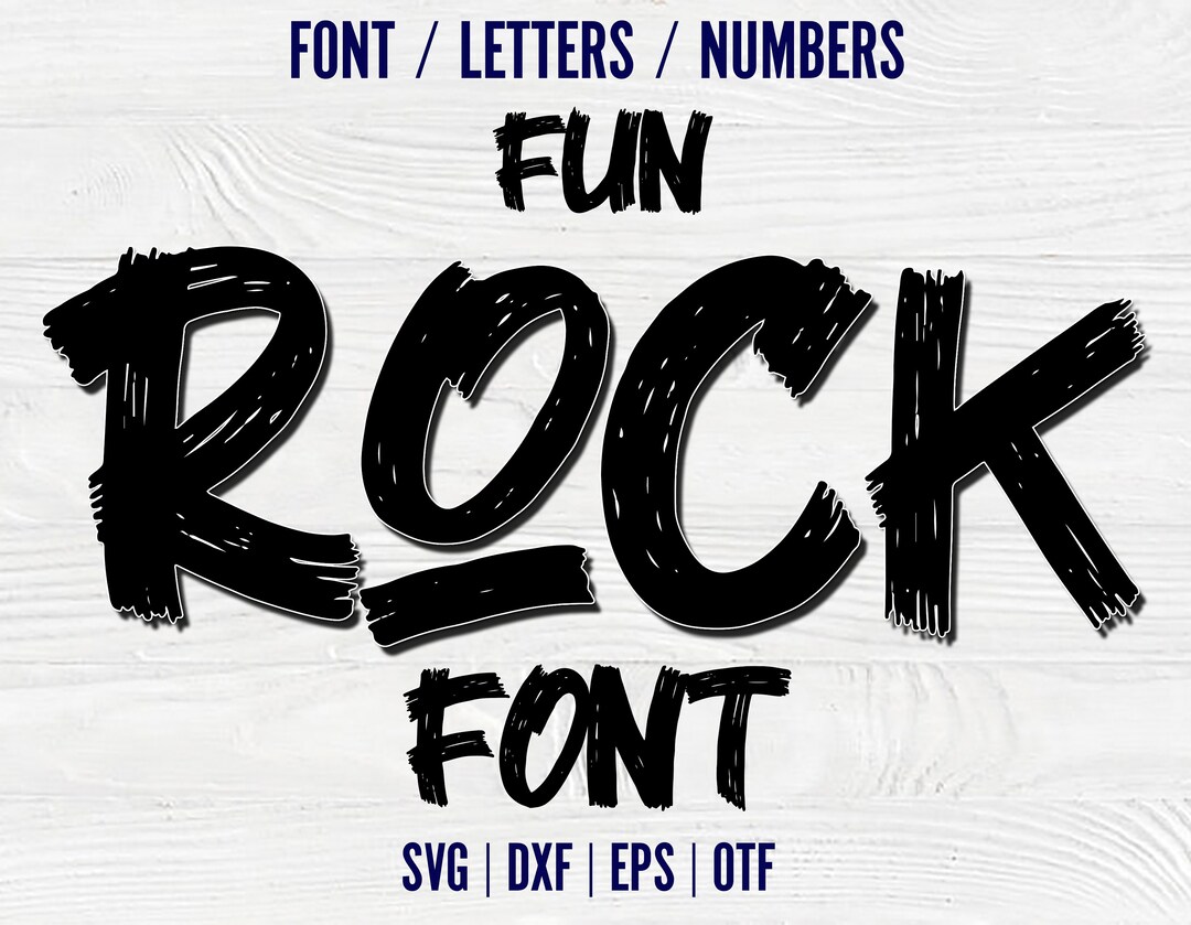Rock Font OTF Rock Letters SVG Rocker Font Svg Rock Svg Alphabet Rocker ...
