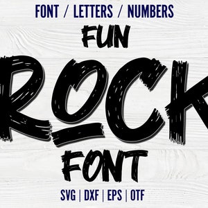 Rock Font OTF Rock Letters SVG Rocker Font Svg Rock Svg Alphabet Rocker ...