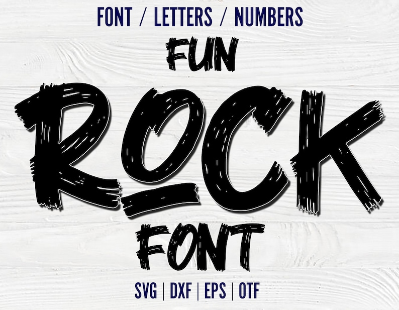 Rock Font OTF Rock Letters SVG Rocker Font Svg Rock Svg Alphabet Rocker ...