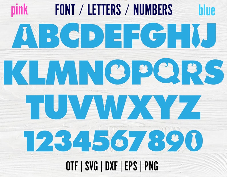 Baby Font OTF Baby Boy Boss Font Svg Cricut Baby Boy Boss Letters Boy ...