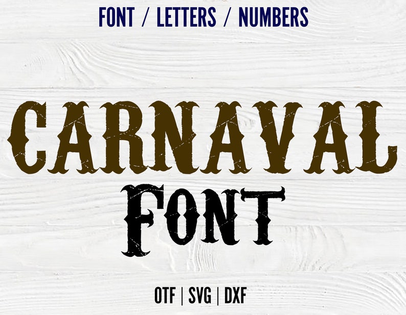 Carnival Font Otf Vintage Carnival SVG Letters Western Letters - Etsy