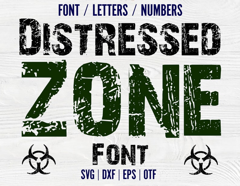 Distressed Font Otf Distressed Numbers SVG Letters Distressed - Etsy