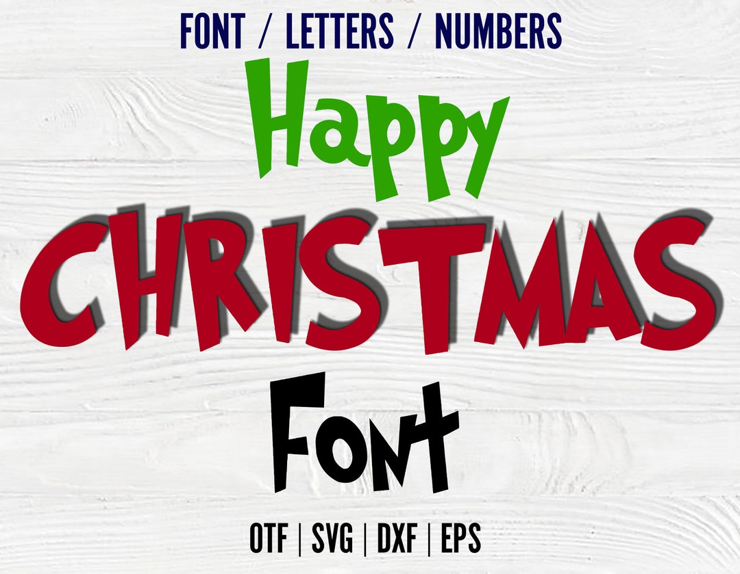 Christmas Font OTF Christmas Font SVG Cricut, Christmas Svg Letters ...