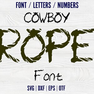 Cowboy Rope Fonts Bundle Handwriting Font Svg Rope Font Otf Rope ...