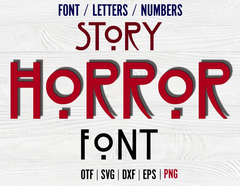 Horror Story Font Otf Halloween Font Svg Horror Alphabet Svg - Etsy