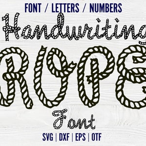 Cowboy Rope Font Svg Handwriting Font Svg Rope Letters Svg Western Font ...