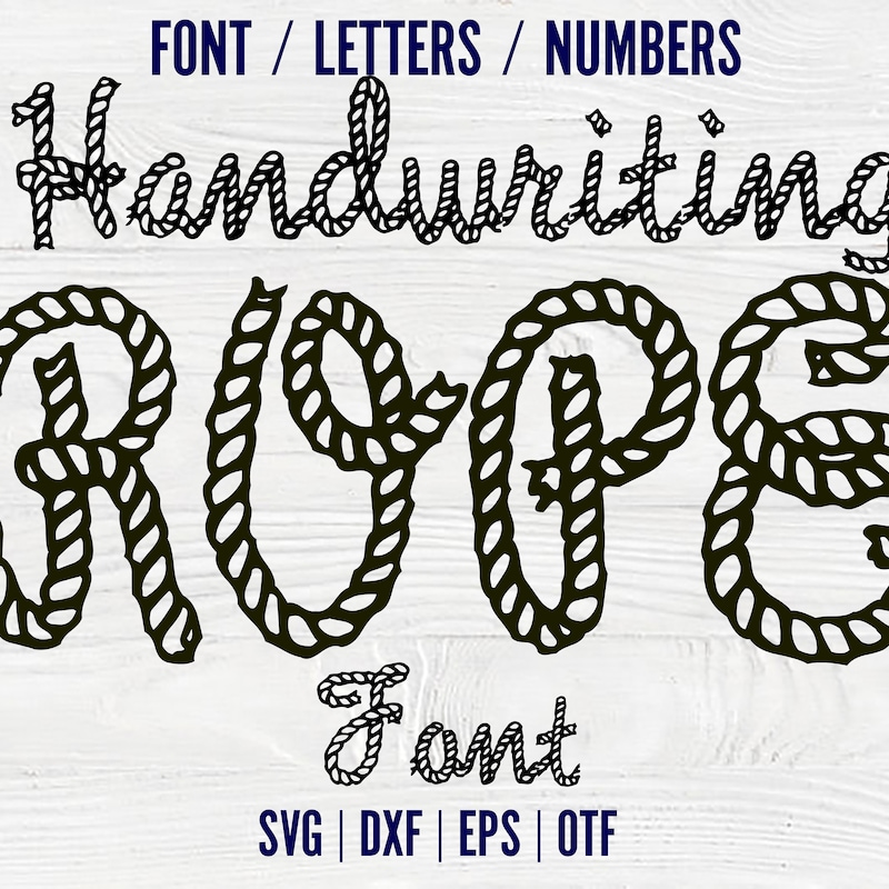 Rope Font Embroidery - Etsy