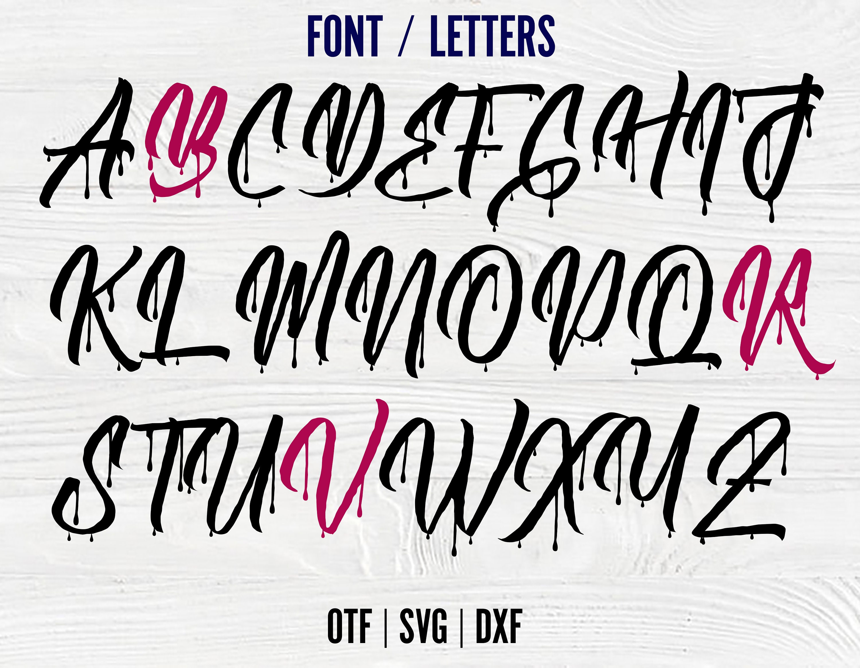 Blood Dripping Font Otf Blood Letters Svg Halloween Shirt Svg Blood ...