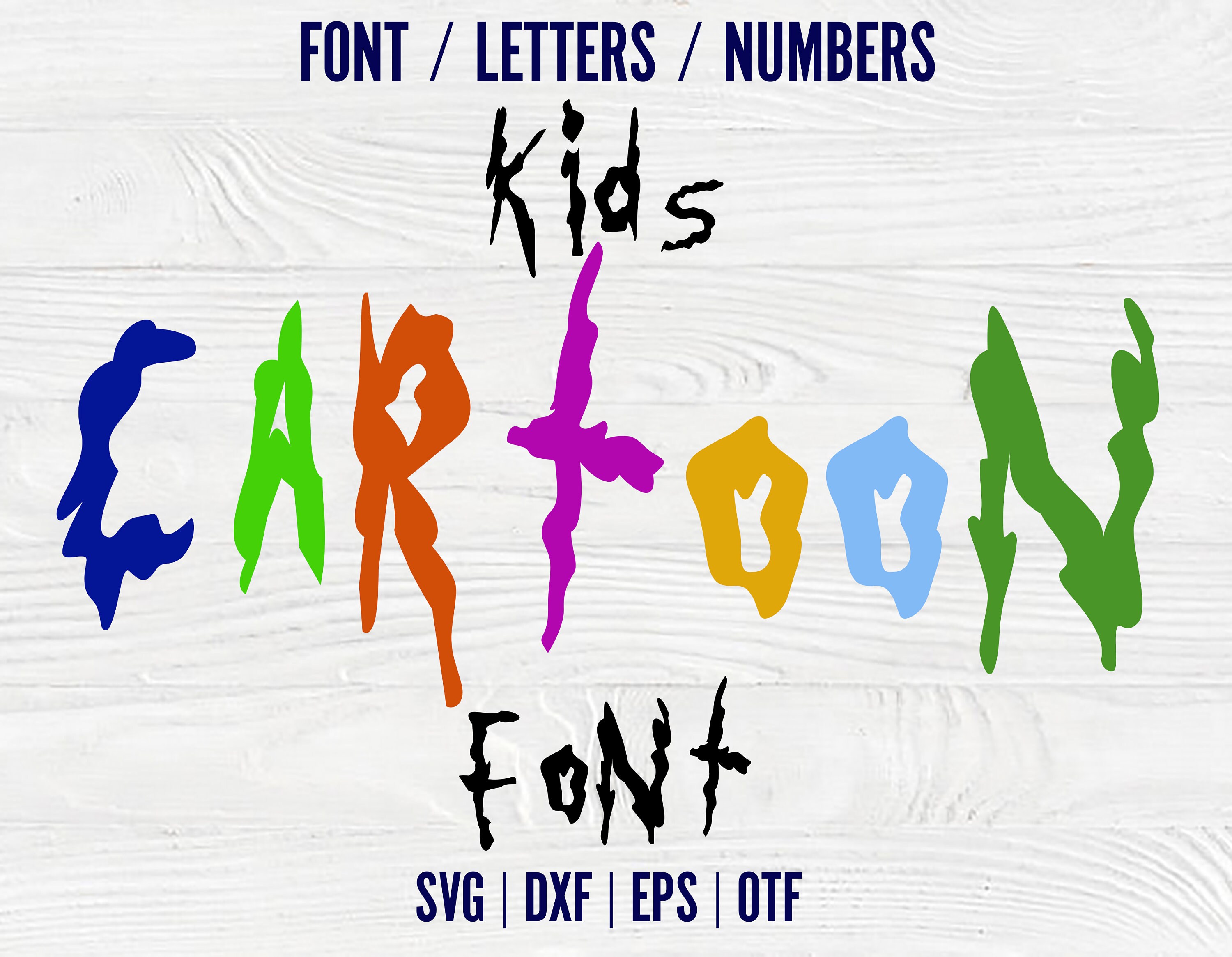 Cartoon Font OTF Cartoon SVG Alphabet Letters Cricut Rick Svg Letters ...