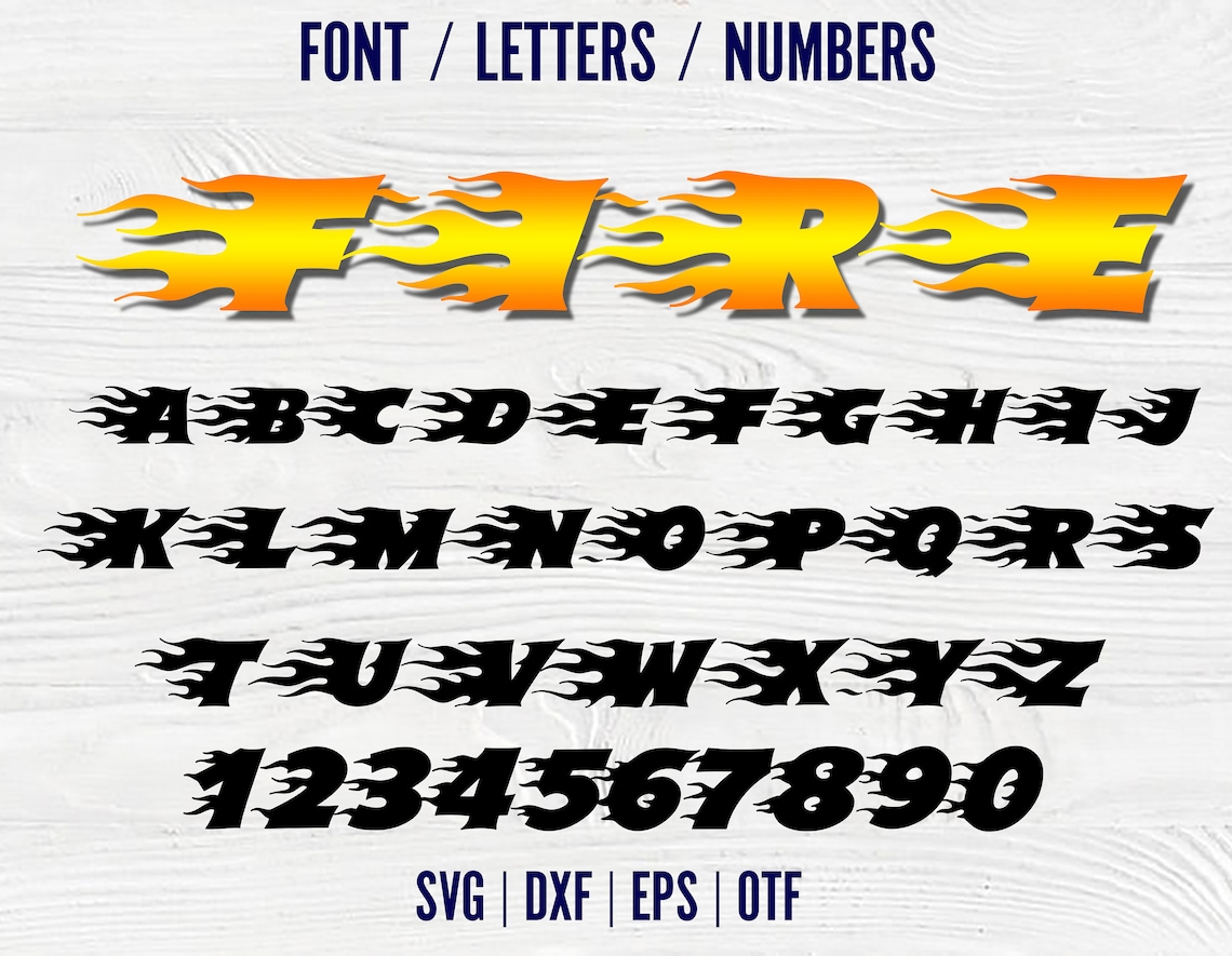 Fiery Font OTF Flame Letters SVG Fire Font Svg Fiery Svg - Etsy