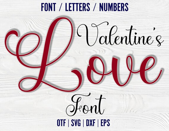 Love Font SVG Calligraphy Font Otf Love Letters Svg Lovely - Etsy