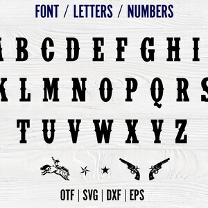Western Font OTF, Western Letters SVG Vintage Cowboy Font Svg Cowboy ...