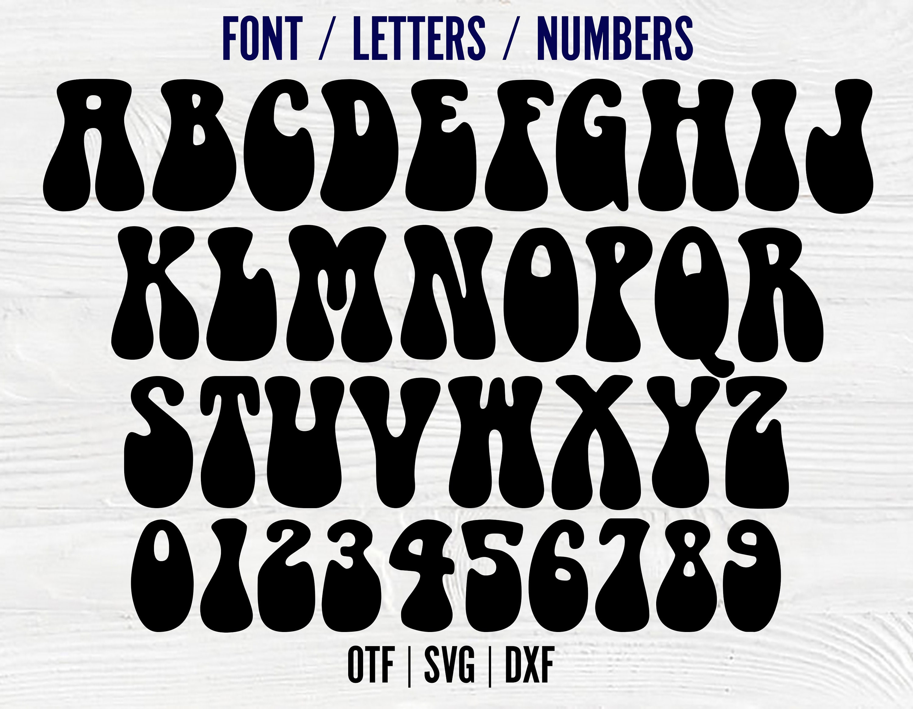 Hippie Font OTF Hippie SVG Letters Hippie Shirt DIY Funky Font Svg Cut ...