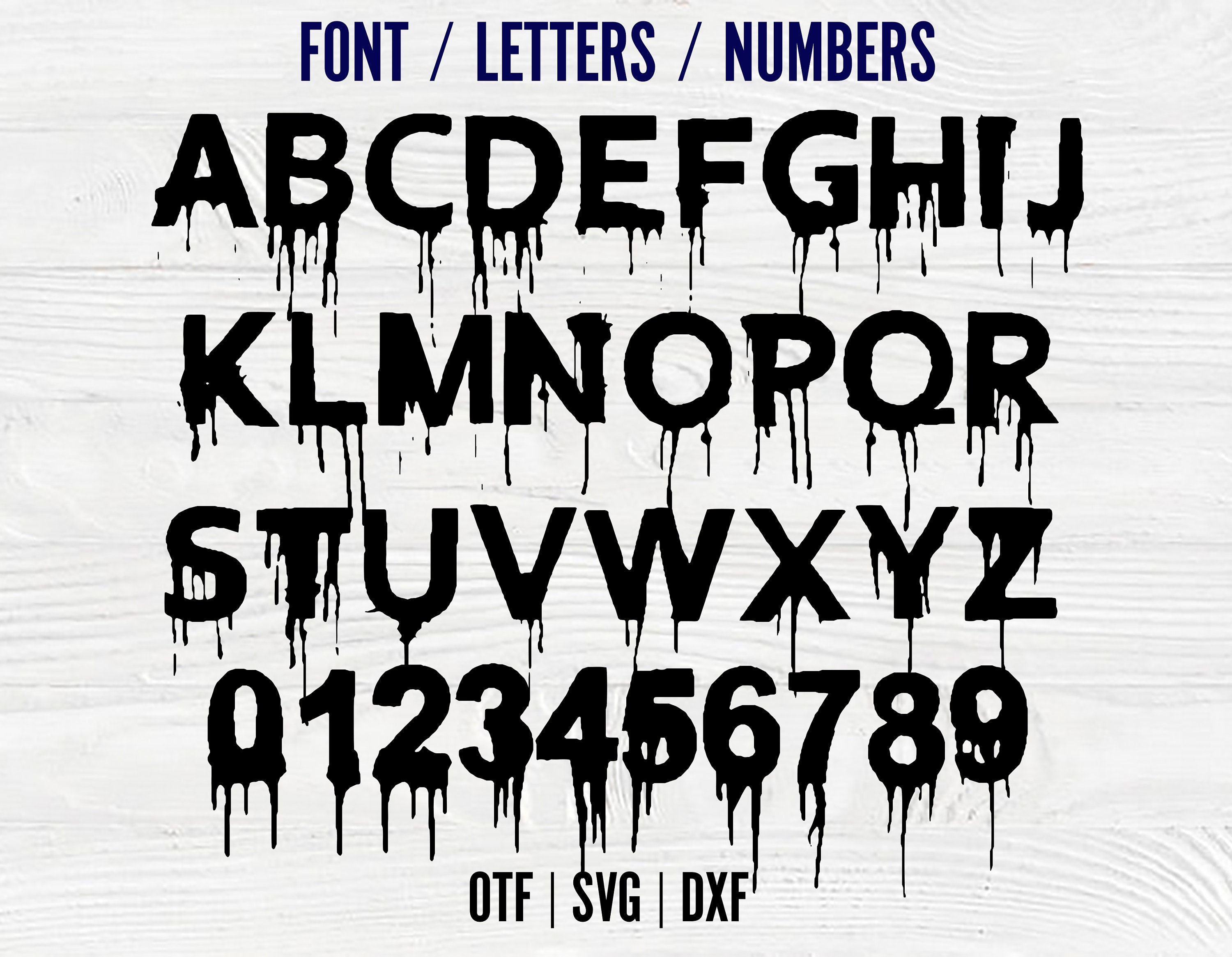 Bloody Dripping Font Otf Halloween Svg Letters Blood Dripping - Etsy