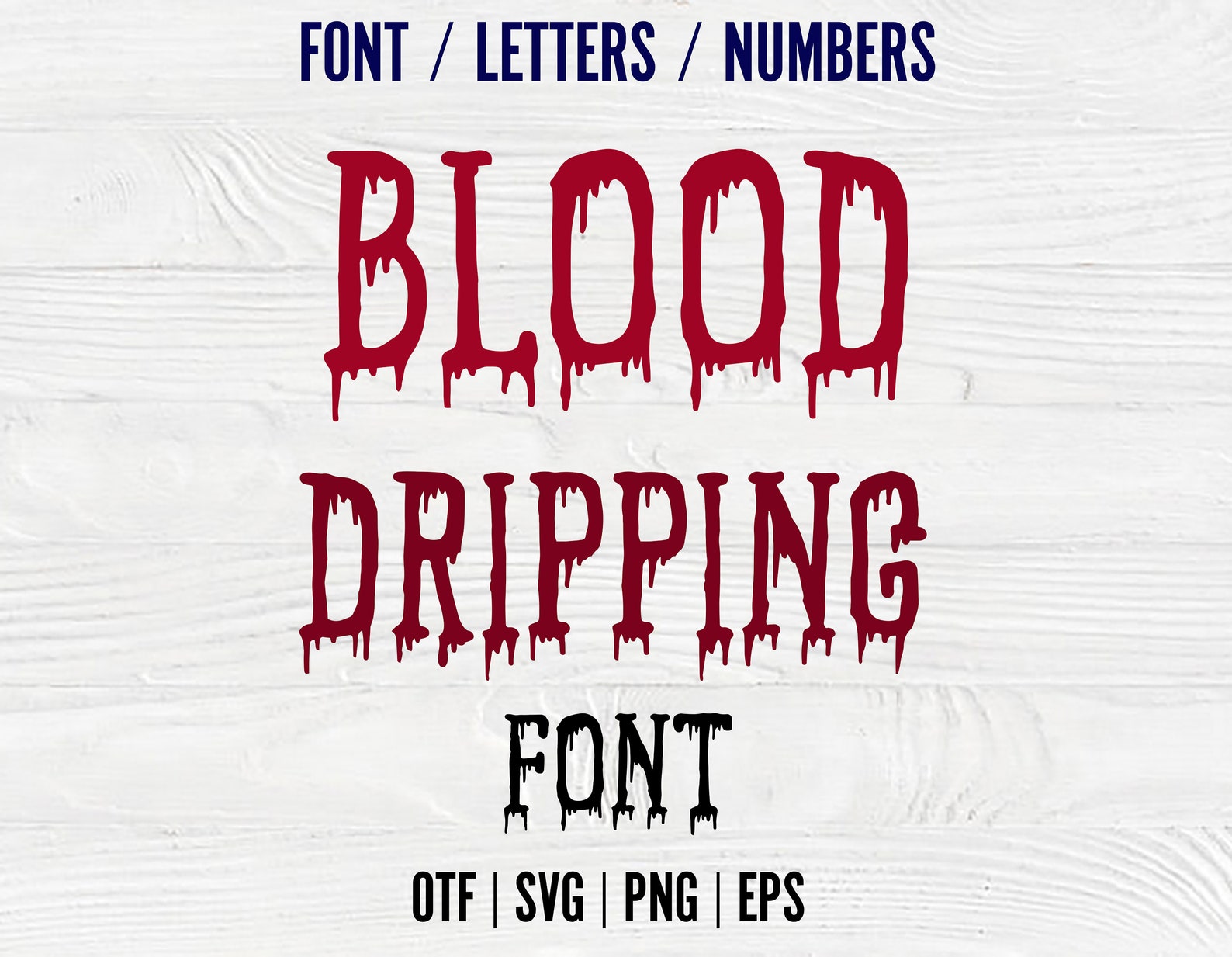 Dripping Blood Fonts Set Dripping Font OTF SVG Cricut Cut - Etsy