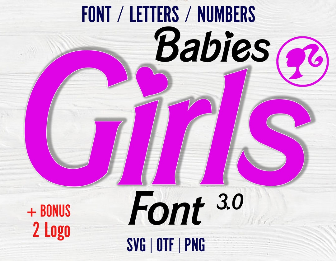 Baby Girl Font Otf Baby Girl Svg Letters Baby Shirt Diy Svg Baby Font ...
