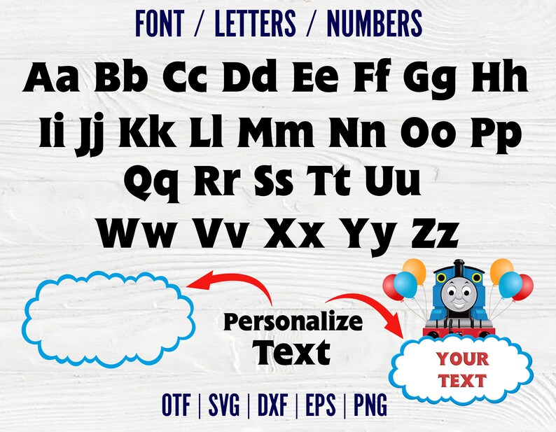 Train Font OTF Train Letters SVG Cricut Train Logo - Etsy