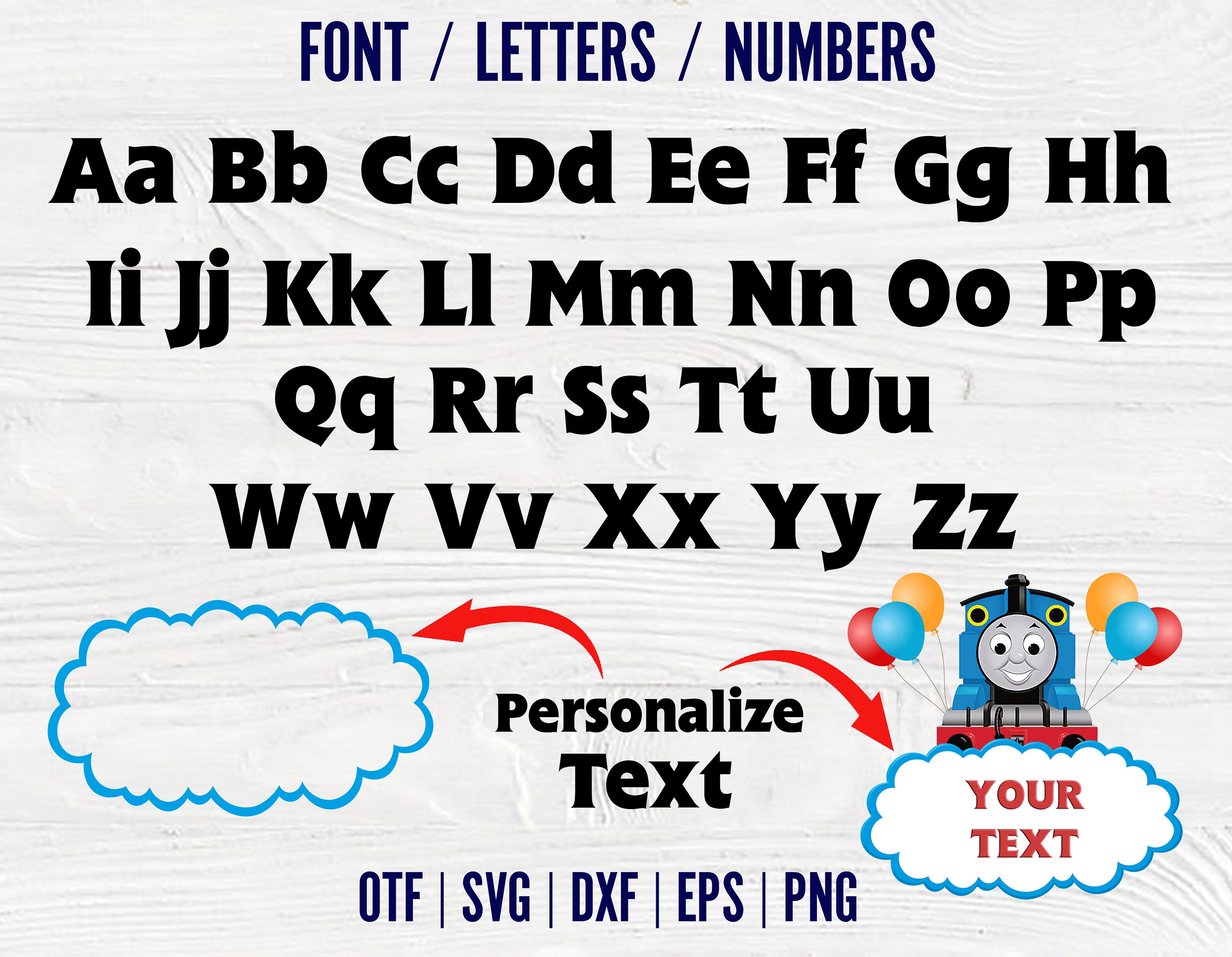 Train Font OTF Train Letters SVG Cricut Train Logo - Etsy