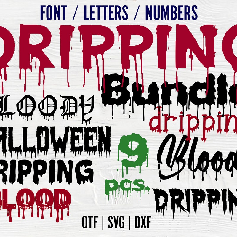 Dripping Letters - Etsy