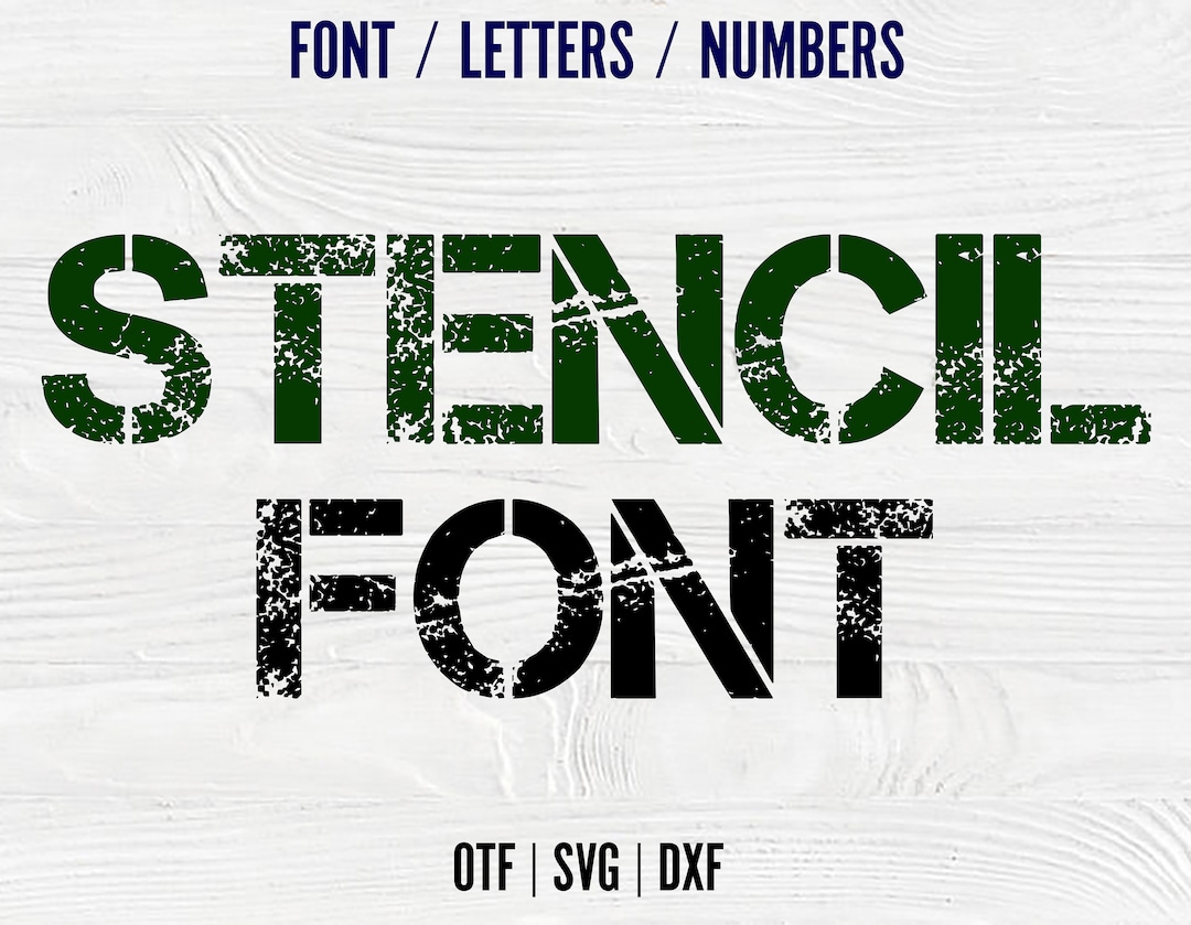 Stencil Font Svg Stencil Letters SVG Alphabet Decorative Font OTF ...