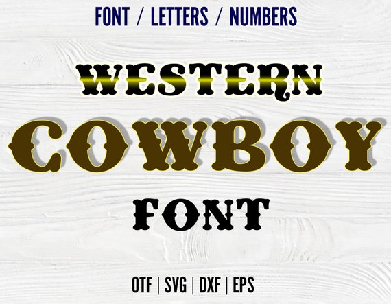 Western Font OTF Western Letters SVG Cricut Cowboy Font Svg - Etsy