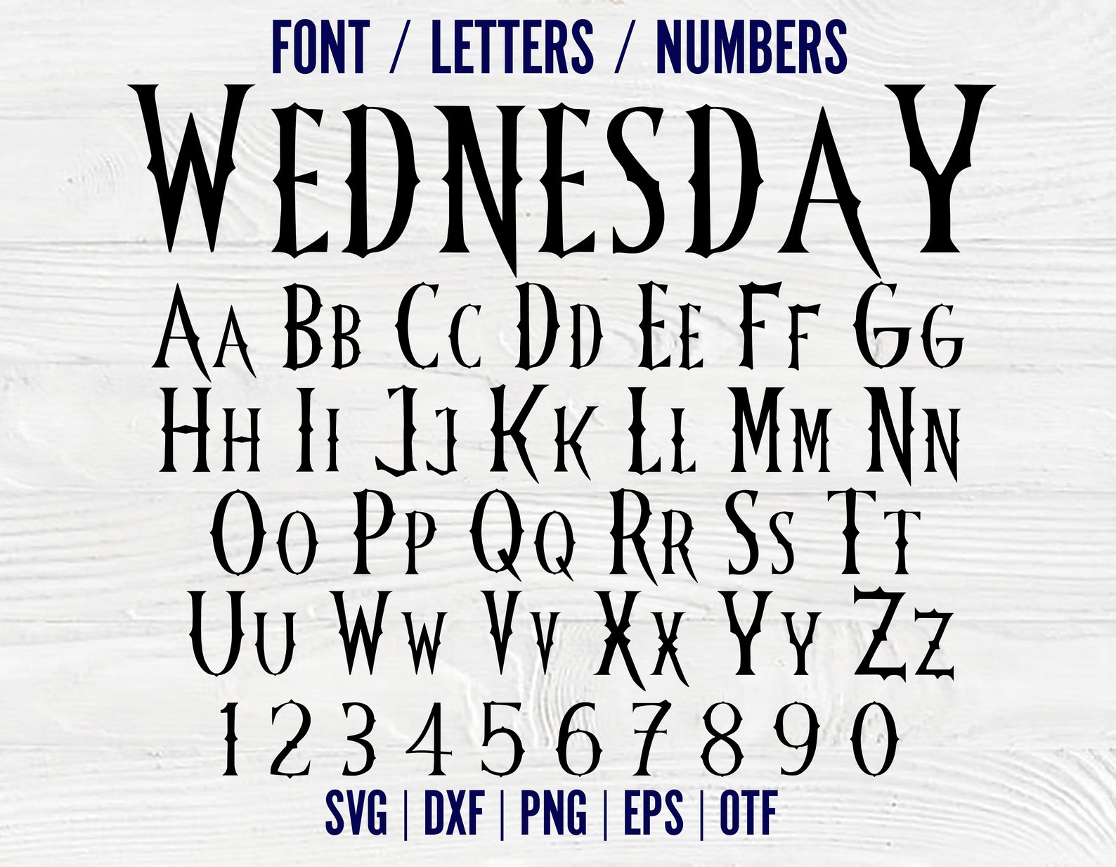 Wednesday Font, Wednesday Letters Svg Cricut, Wednesday Svg, Gothic ...