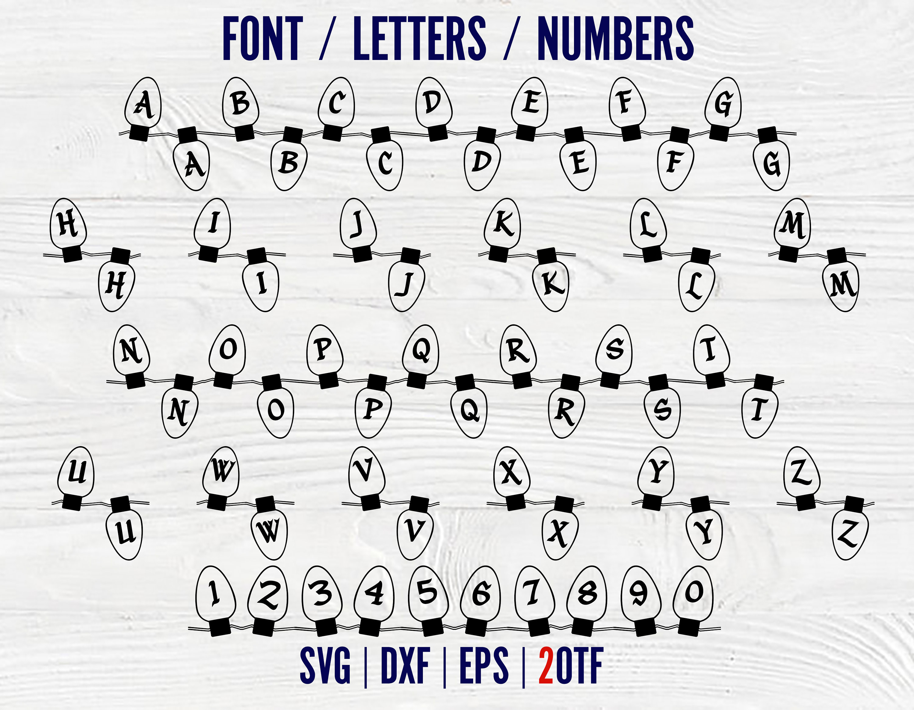 Light Font Cricut Svg Chistmas Font Svg Light Christmas Letters Svg ...