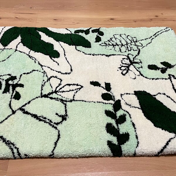 Floral Tufted Rug - Etsy