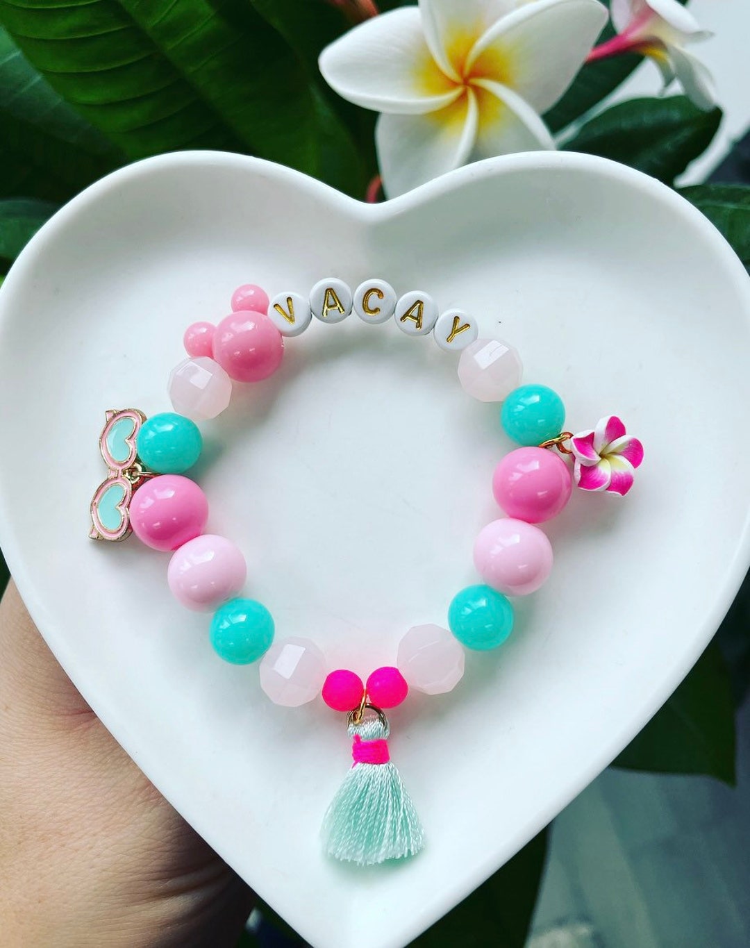 Childrens Mickey Mouse Bead Stretch Bracelet - Etsy