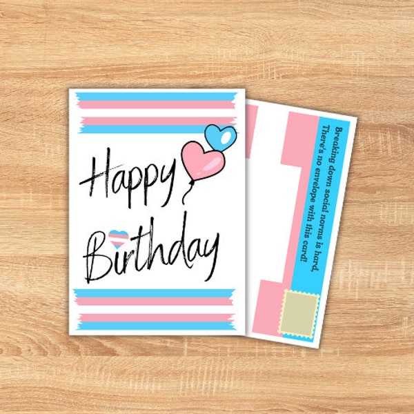 Transgender Birthday Card - Etsy UK