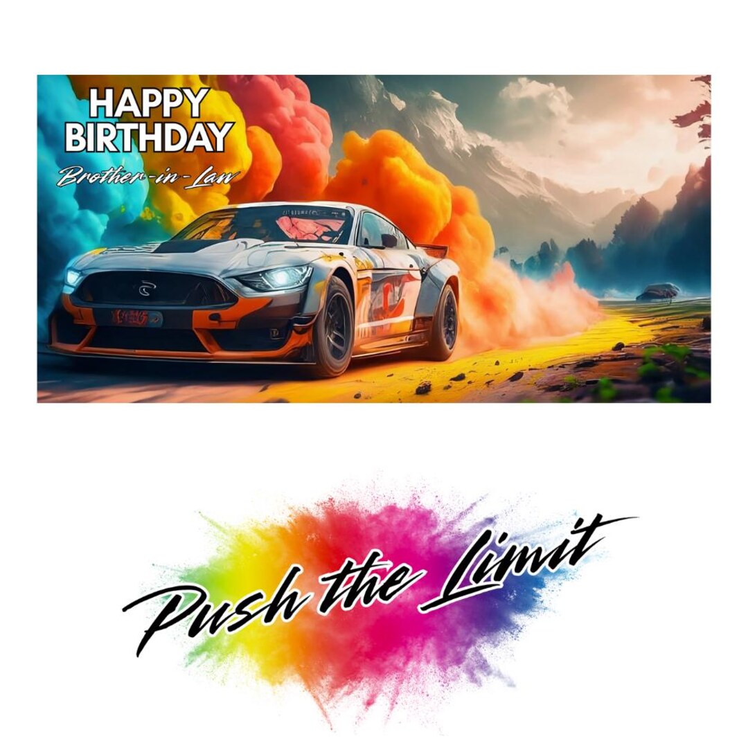 Eco-friendly Rally Car Birthday Card for Brother-in-law – Self-sealing ...