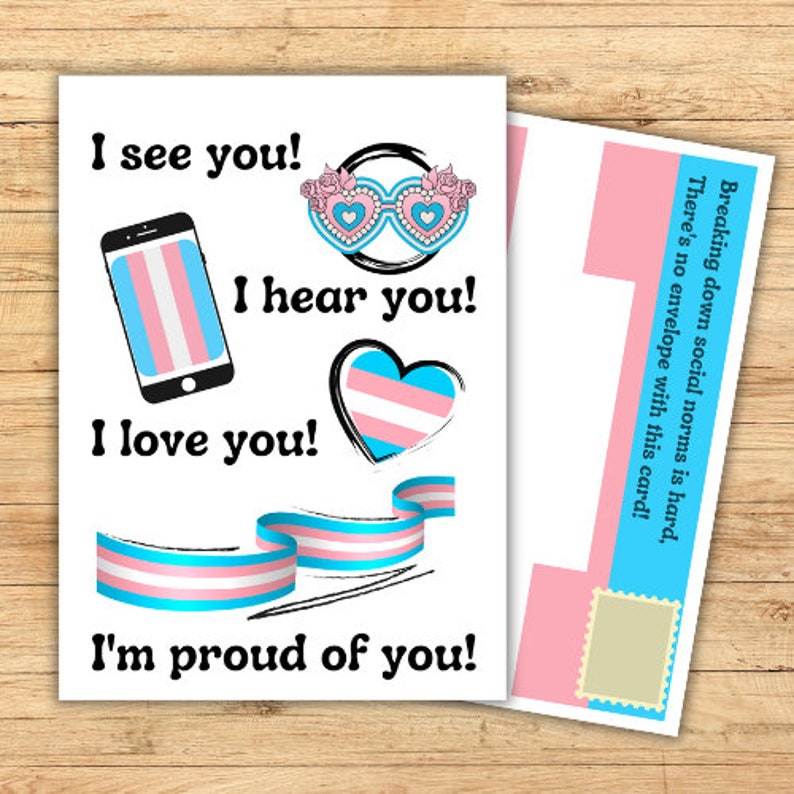 Transgender Birthday Card: LGBTQ+ Inclusive Design - Etsy UK