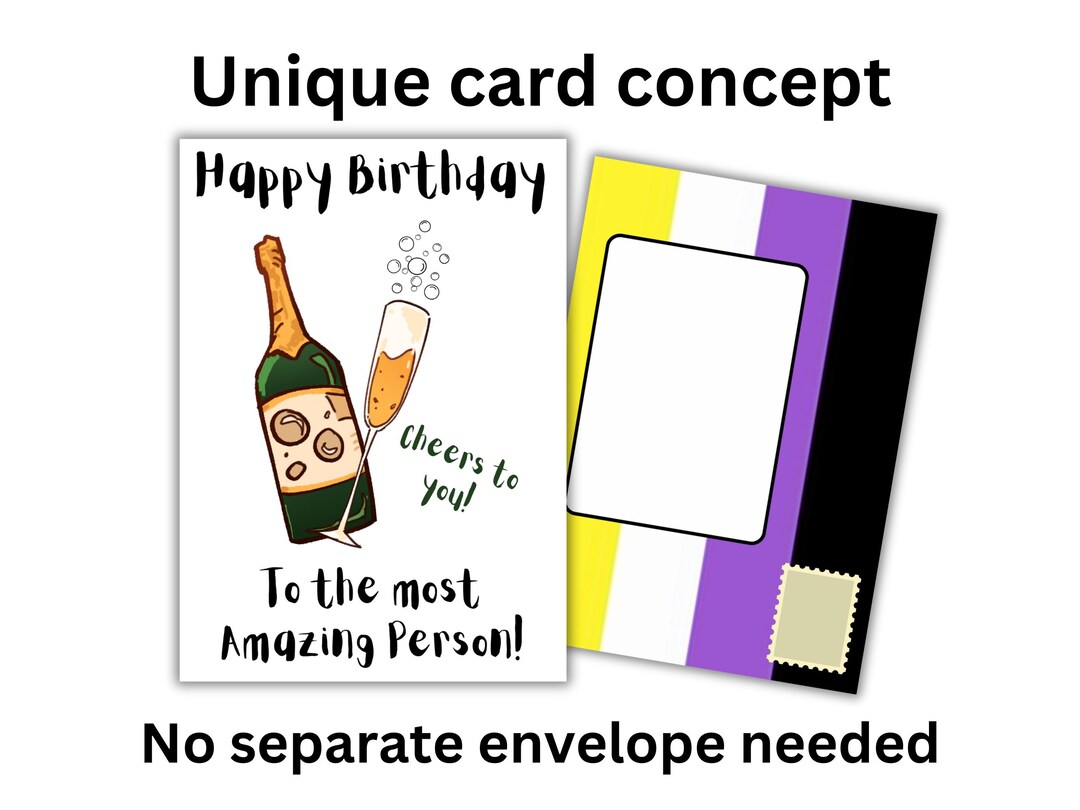 Gender Neutral Birthday Card for Your Non-binary Relative or Friend ...