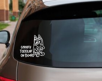 Cheeky Toddler/muffin/bluey/car Decal - Etsy