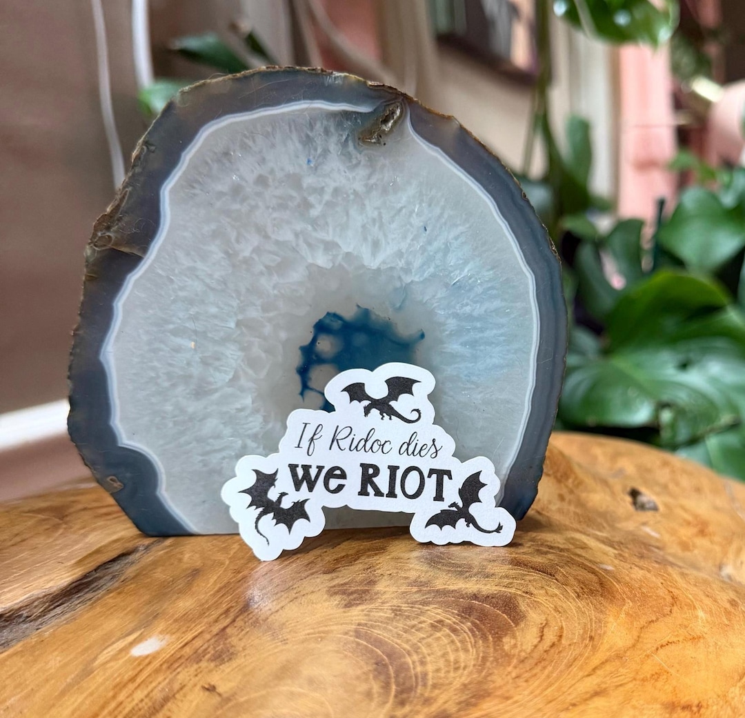 If Ridoc Dies We Riot Vinyl Sticker, Waterproof Laptop Decal - Etsy