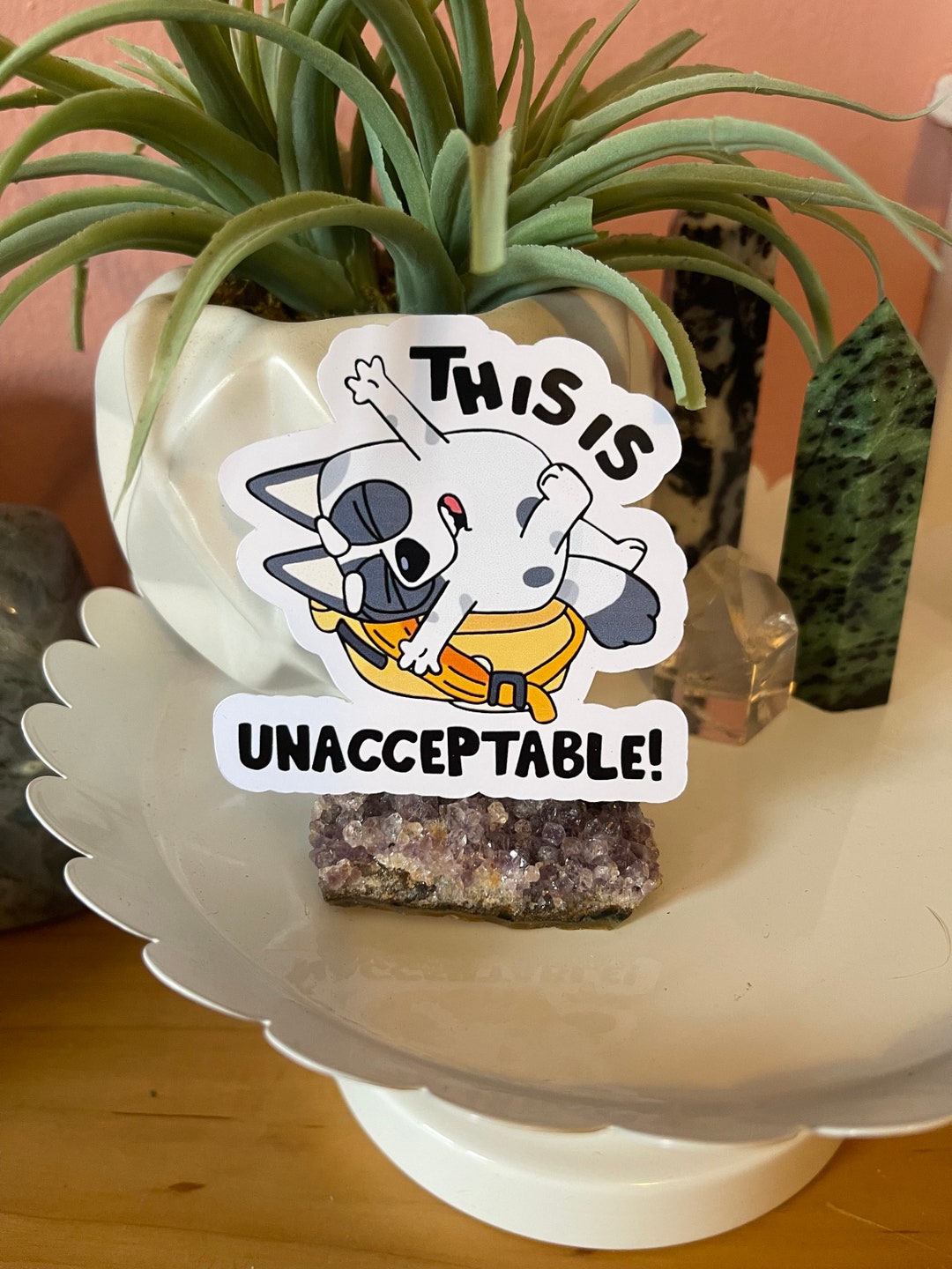 Bluey Inspired 'unacceptable Muffin' Vinyl Sticker, Laptop Sticker ...