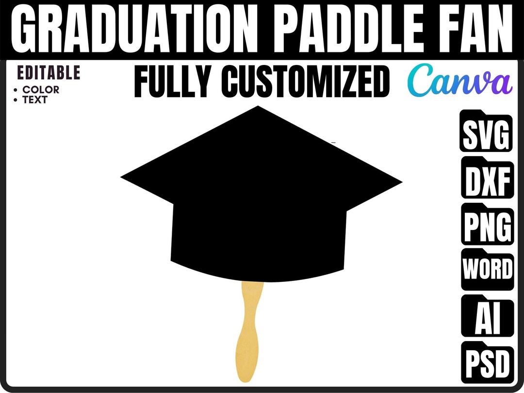 Graduation Fan SVG, Graduation Centerpiece SVG, DIY Graduation Photo ...