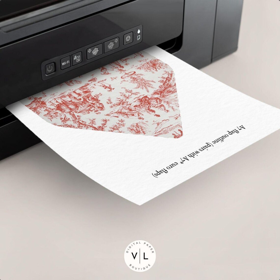 Vintage French Toile De Jouy Printable Envelope Liner | Baroque ...