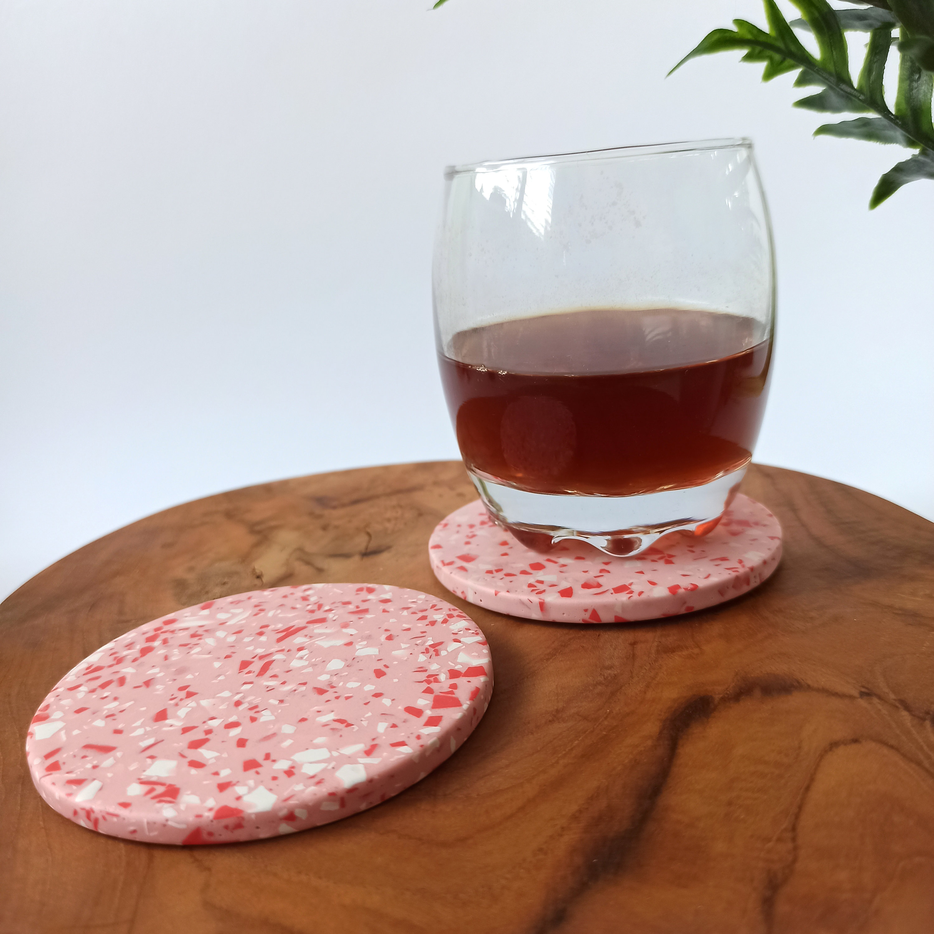 Terrazzo Round Coasters, Collection Coaster Set - Etsy