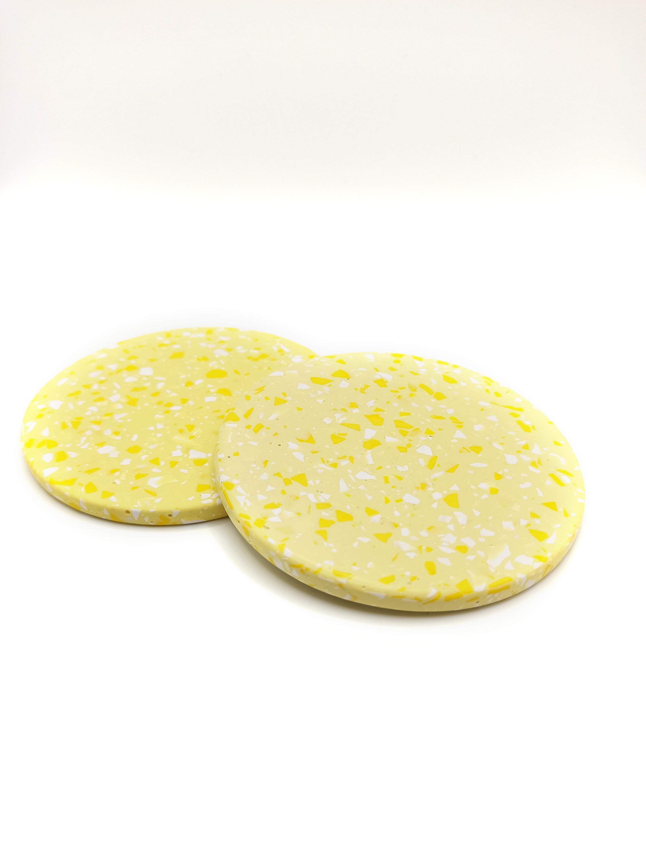Terrazzo Round Coasters, Collection Coaster Set - Etsy