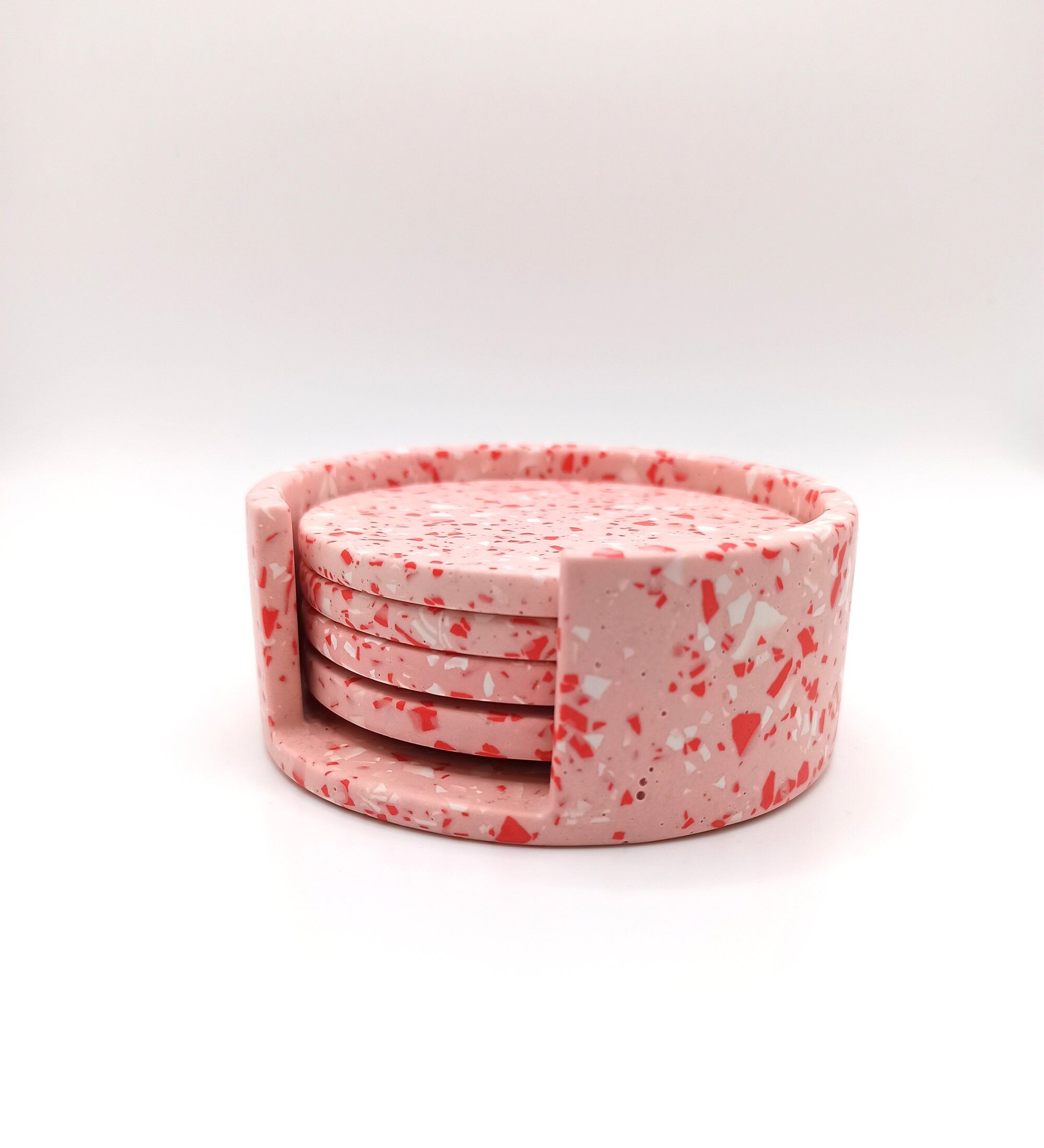 Terrazzo Round Coasters, Collection Coaster Set - Etsy