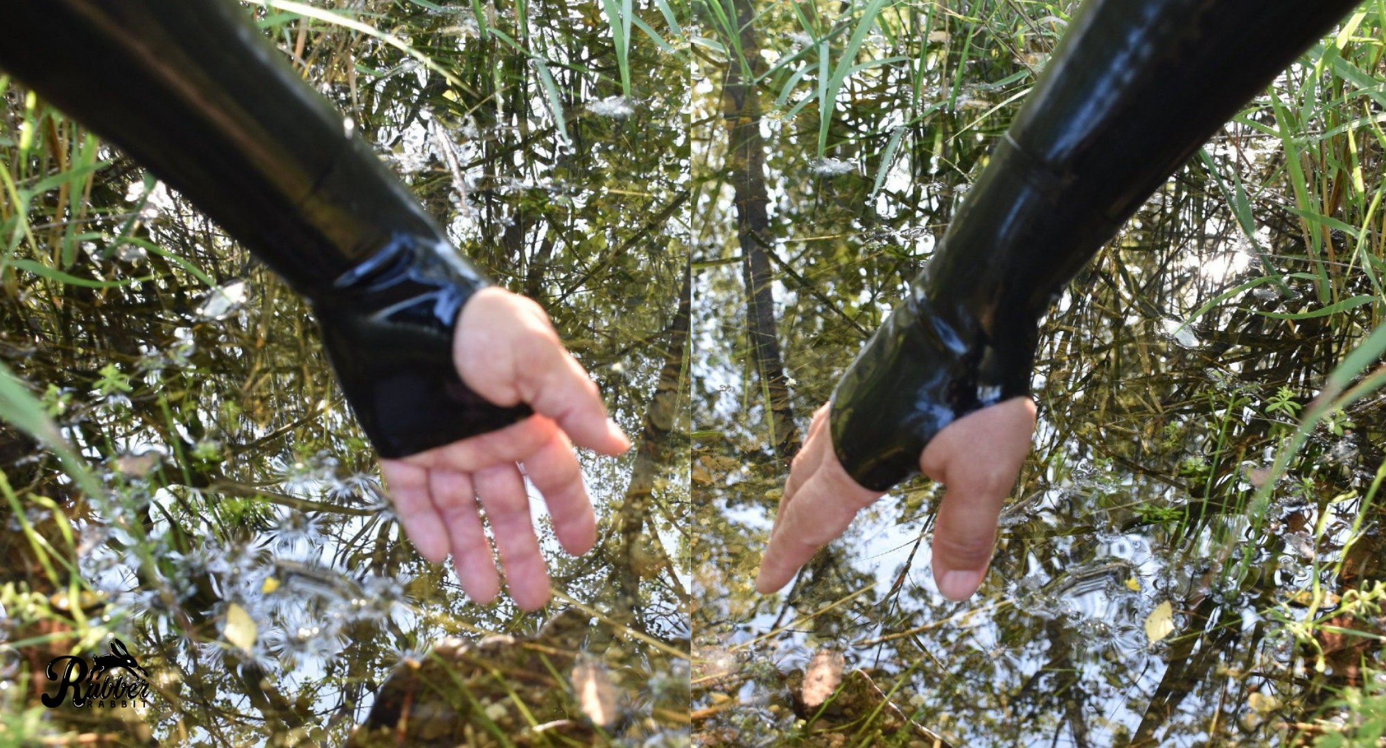 Latex Short Fingerless Gloves - Etsy