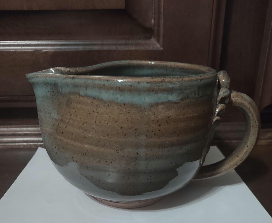 Vintage Glazed Pour Bowl W Handle Signed "lien" - Etsy