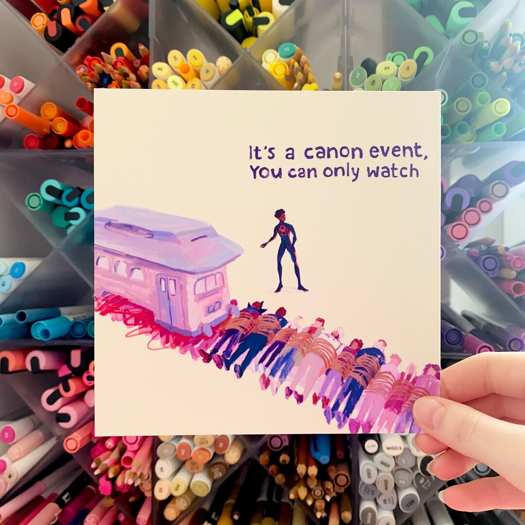 Spiderverse Canon Event Print 14.5x14.5cm Matt Art Print - Etsy